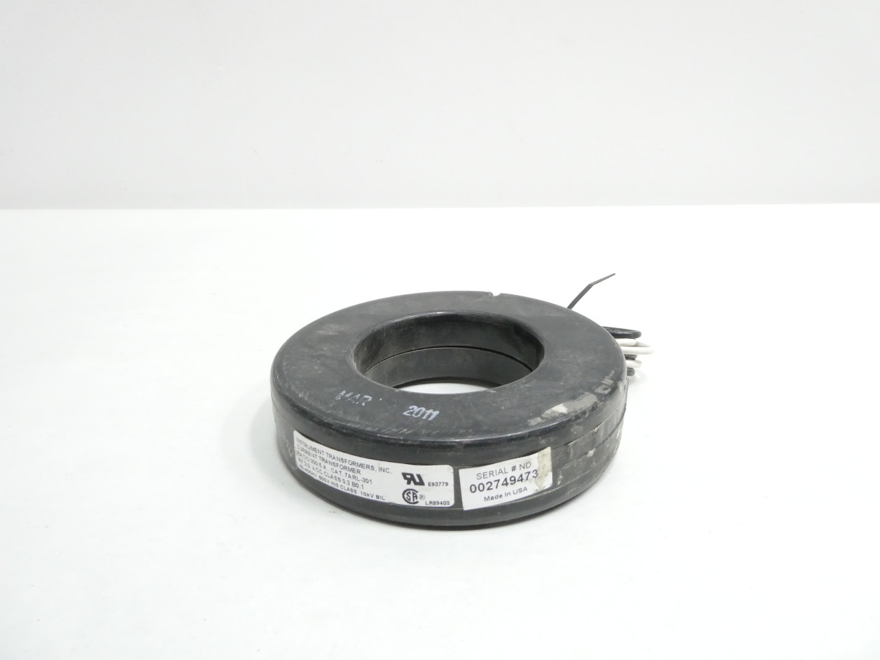 INSTRUMENT TRANSFORMER 7ARL-301 300:5A 600V-AC CURRENT TRANSFORMER ...