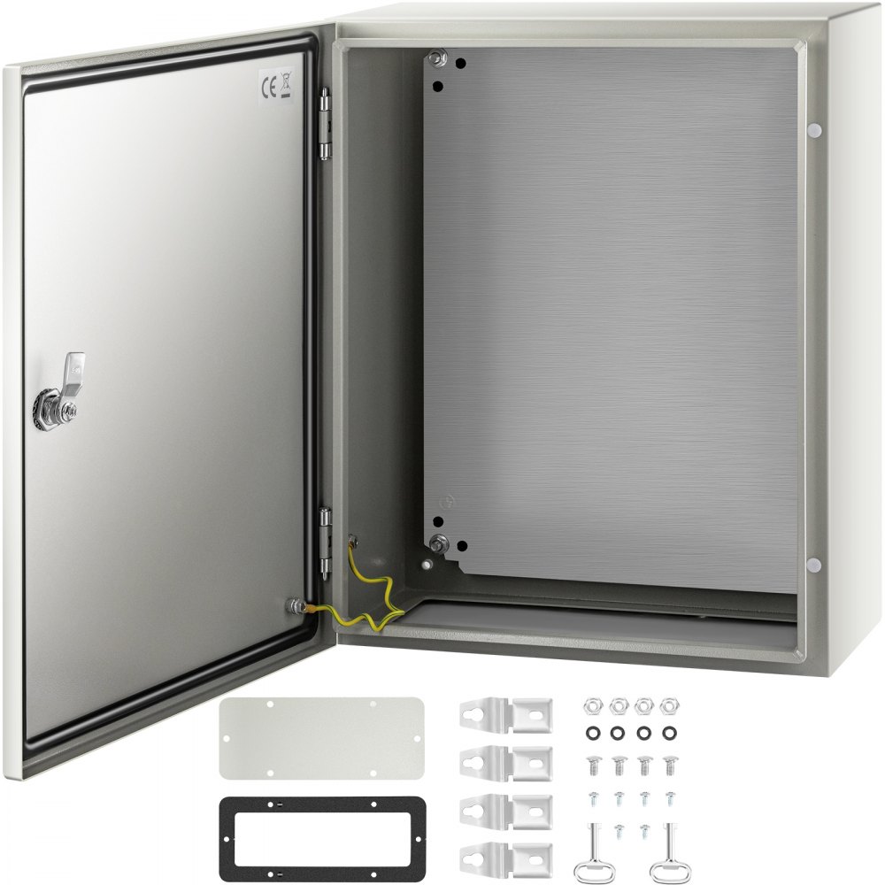 VEVOR NEMA Steel Enclosure, 20 x 16 x 8'' NEMA 4X Steel Electrical Box, IP66 Waterproof ...