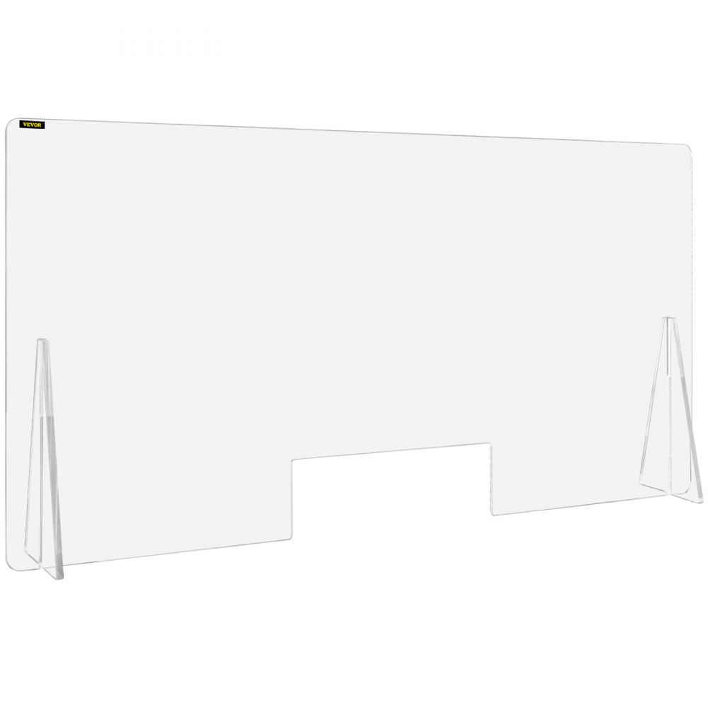 VEVOR Sneeze Guard for Counter 24"x48" Acrylic Shield for Desk 0.2 ...