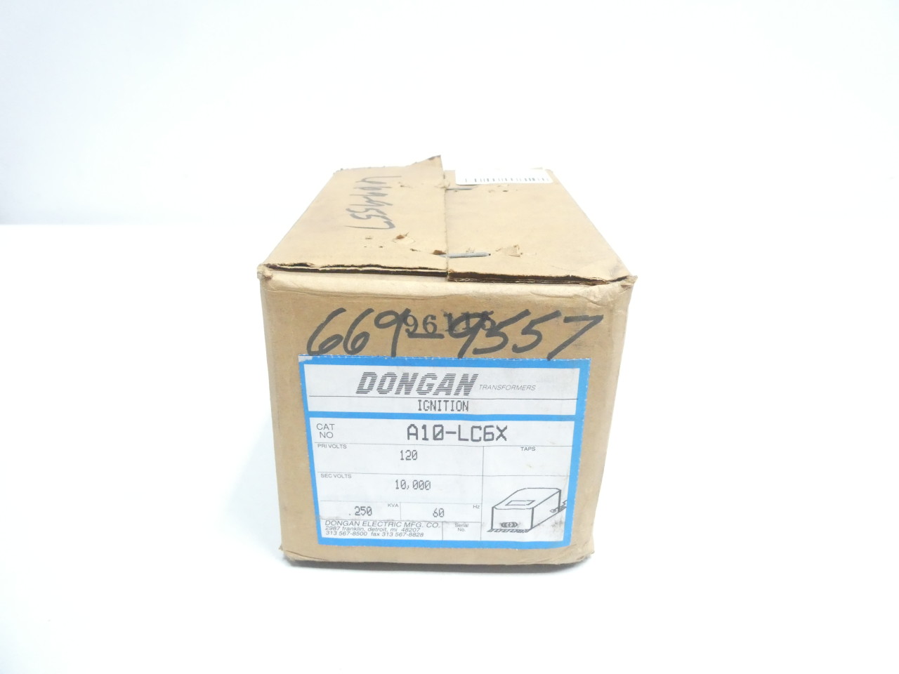 DONGAN A10-LC6X IGNITION 250VA 120V-AC 10KV-AC VOLTAGE TRANSFORMER ...