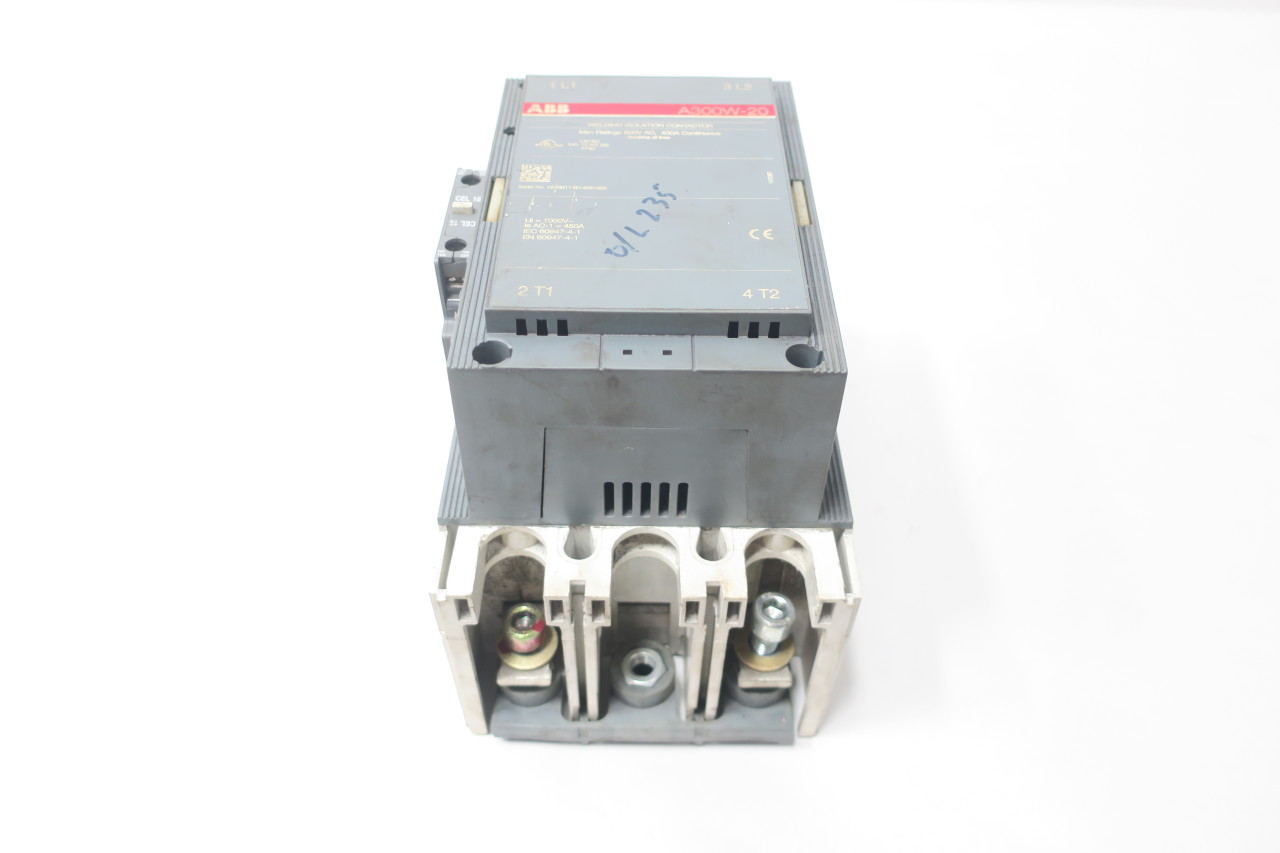 ABB A300W-20 120V-AC 400A AMP AC CONTACTOR - MRO INDUSTRIAL