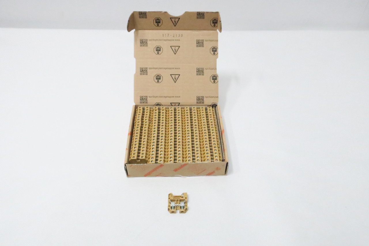 WEIDMULLER AKZ 4 KRG BOX OF 100 TERMINAL AND CONTACT BLOCK - MRO INDUSTRIAL