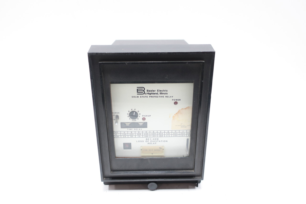 BASLER ELECTRIC BE1-40Q SOLID STATE PROTECTIVE LOSS OF EXCITATION OTHER ...