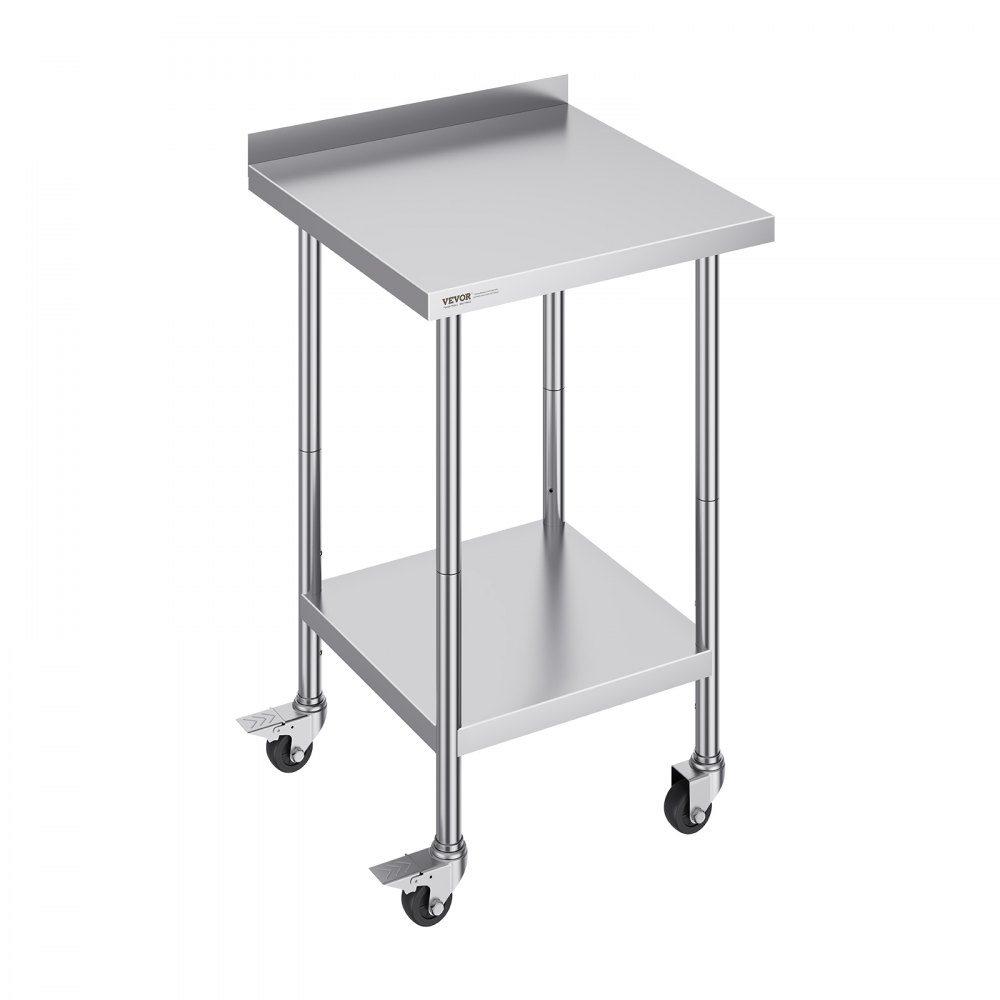 VEVOR 24 x 24 x 40 Inch Stainless Steel Work Table, Commercial Food ...