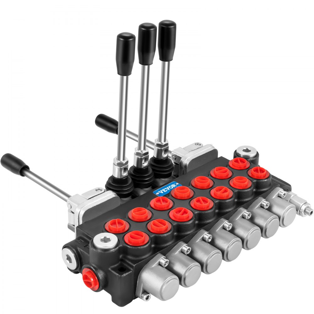 VEVOR Hydraulic Directional Control Valve, 7 Spool Hydraulic Spool ...