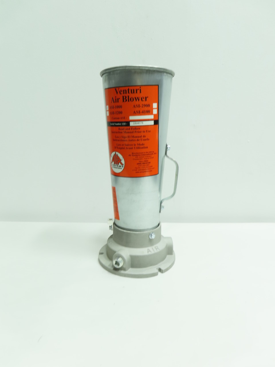 AIR SYSTEMS INTERNATIONAL ASI-1000 VENTURI AIR BLOWER FAN AND BLOWER ...