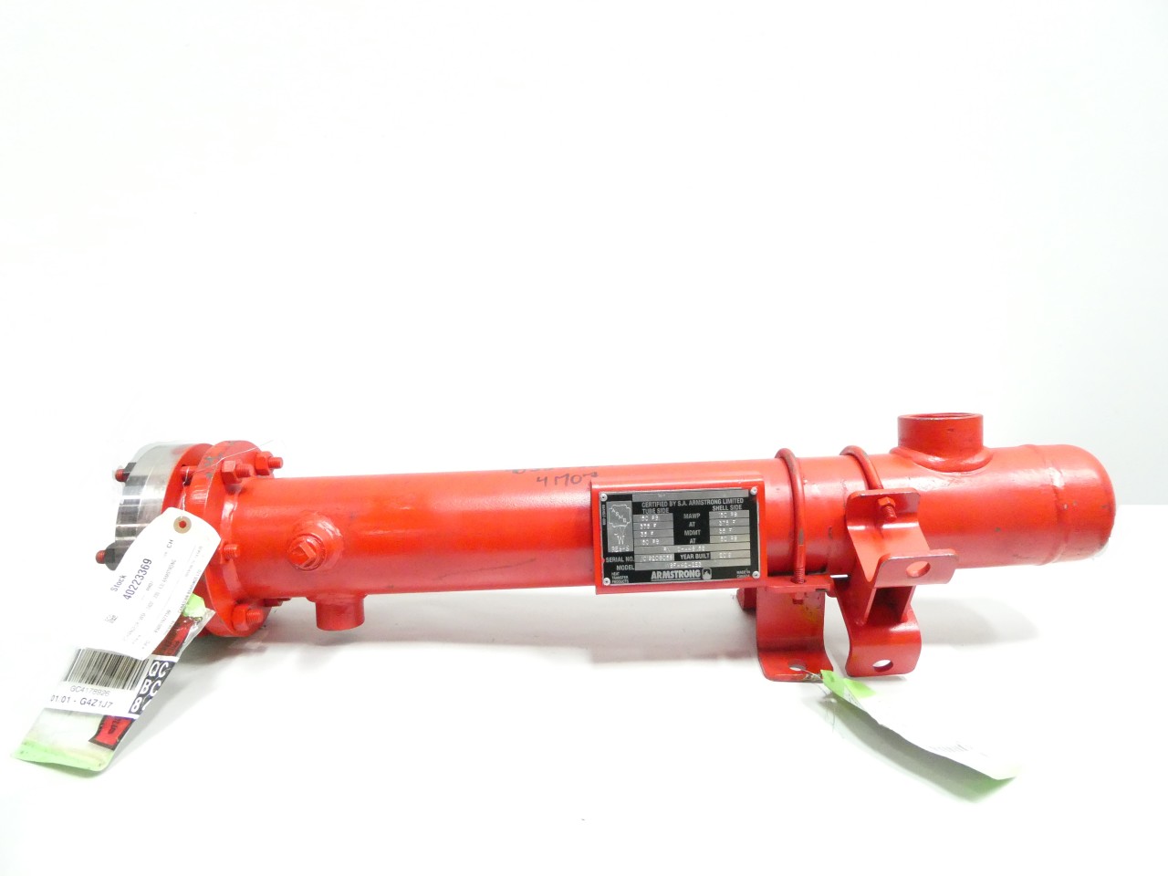 ARMSTRONG WSF-42-2E3 2IN NPT 1-1/4IN SHELL AND TUBE HEAT EXCHANGER ...