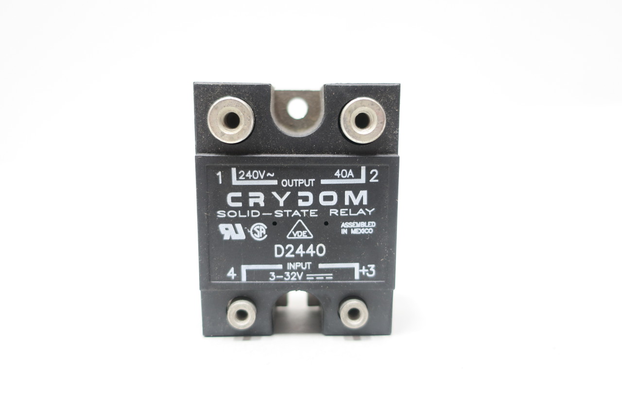 CRYDOM D2440 3-32V-DC 40A AMP 240V-AC SOLID STATE RELAY - MRO INDUSTRIAL