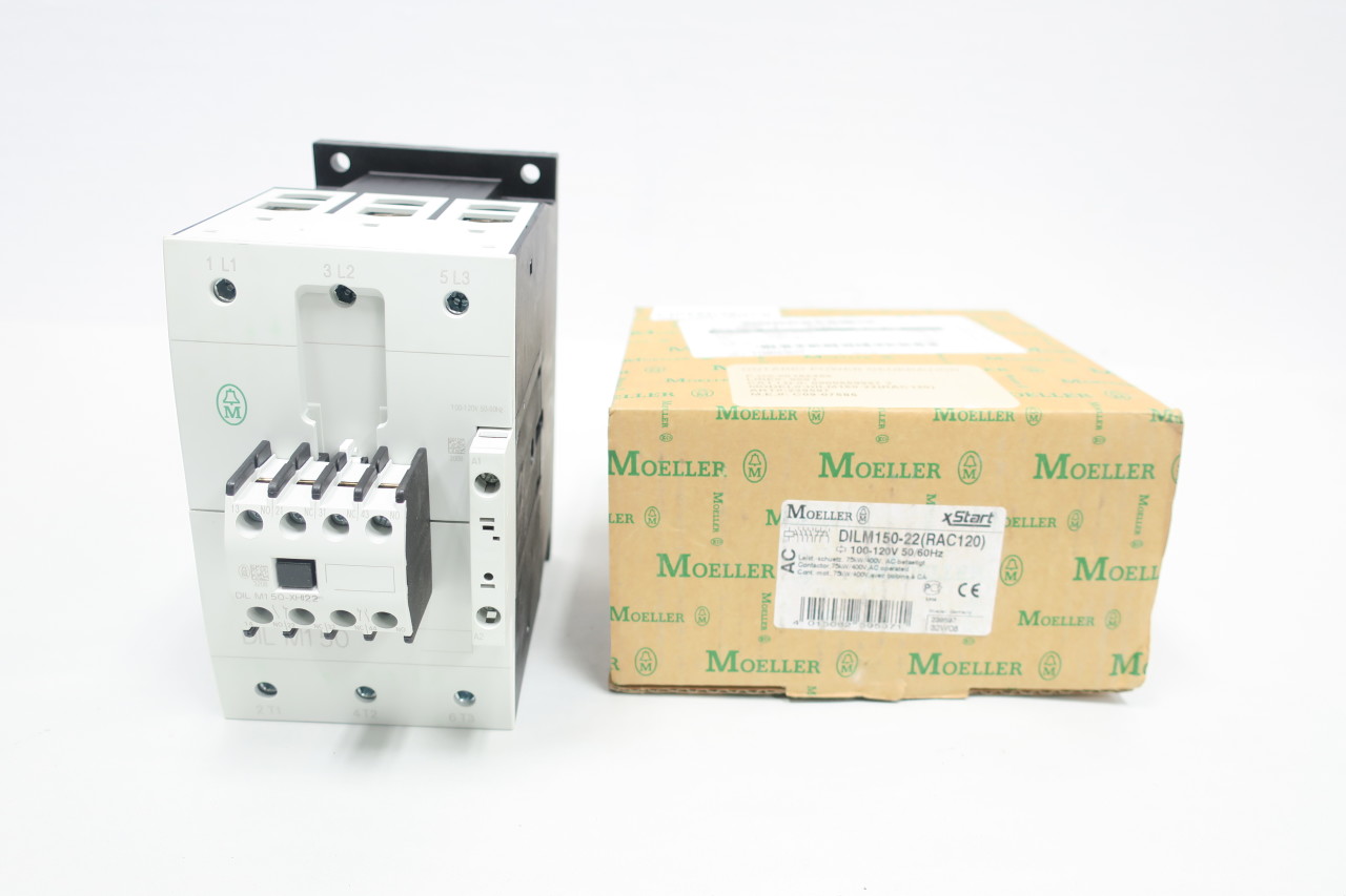 MOELLER DILM150-22(RAC120) 120V-AC 180A AMP 125HP AC CONTACTOR - MRO ...
