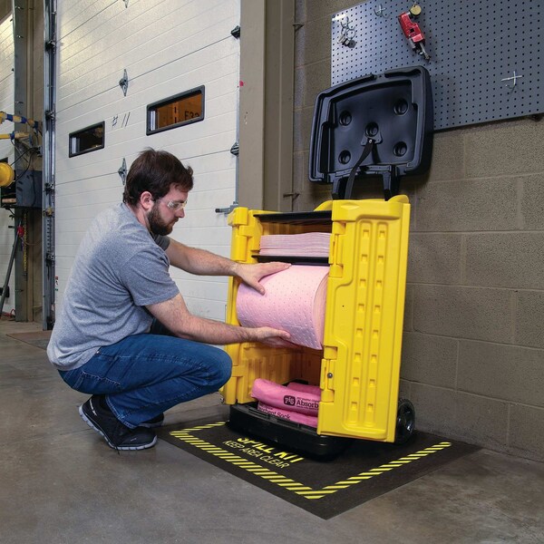 Pig Absorbent Mat Roll Refill for HazMat Quick-Response Spill Cart ...