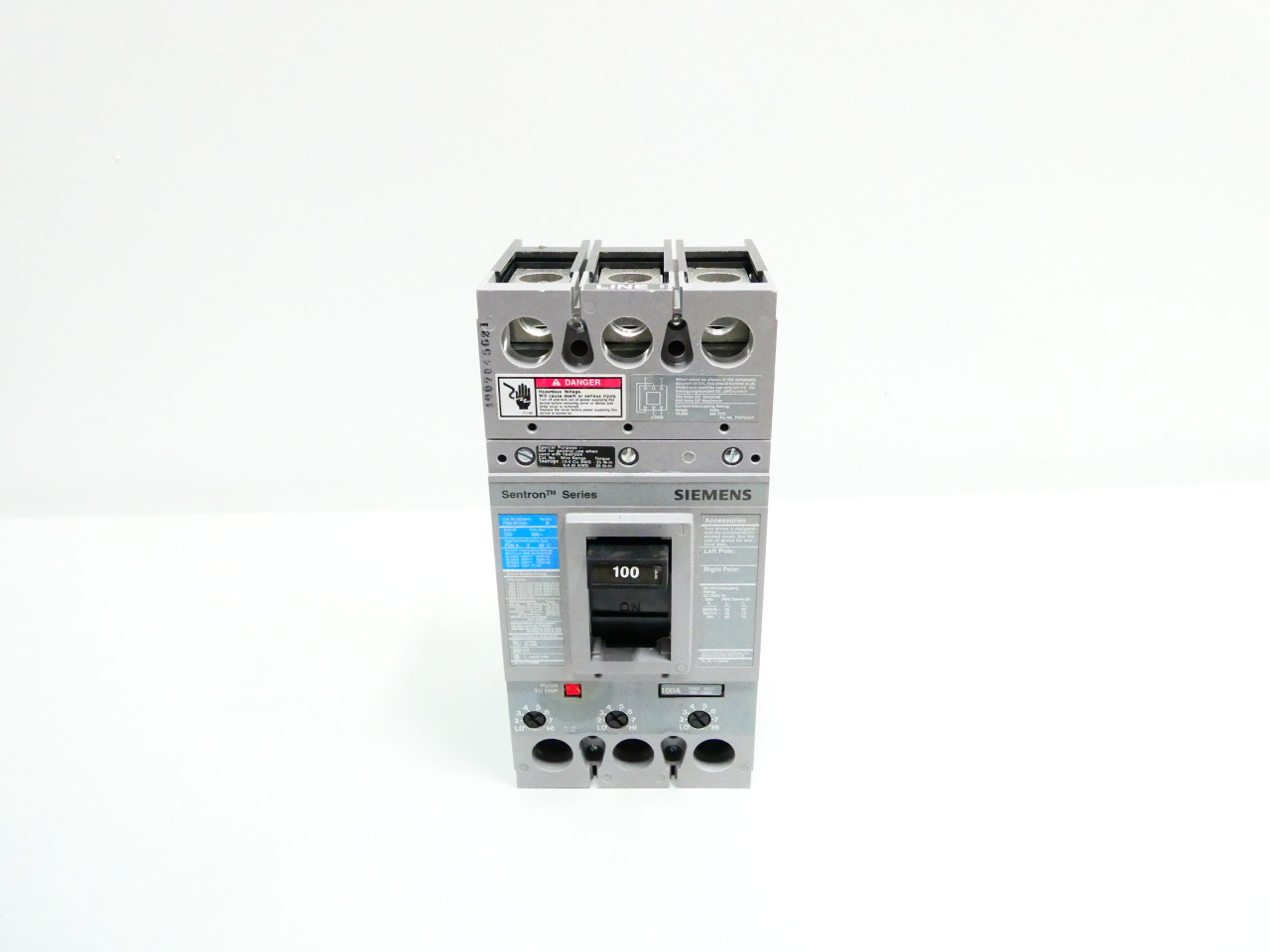 SIEMENS FD63F250 W/ 100A TRIP UNIT 3P 250A AMP 600V-AC MOLDED CASE ...