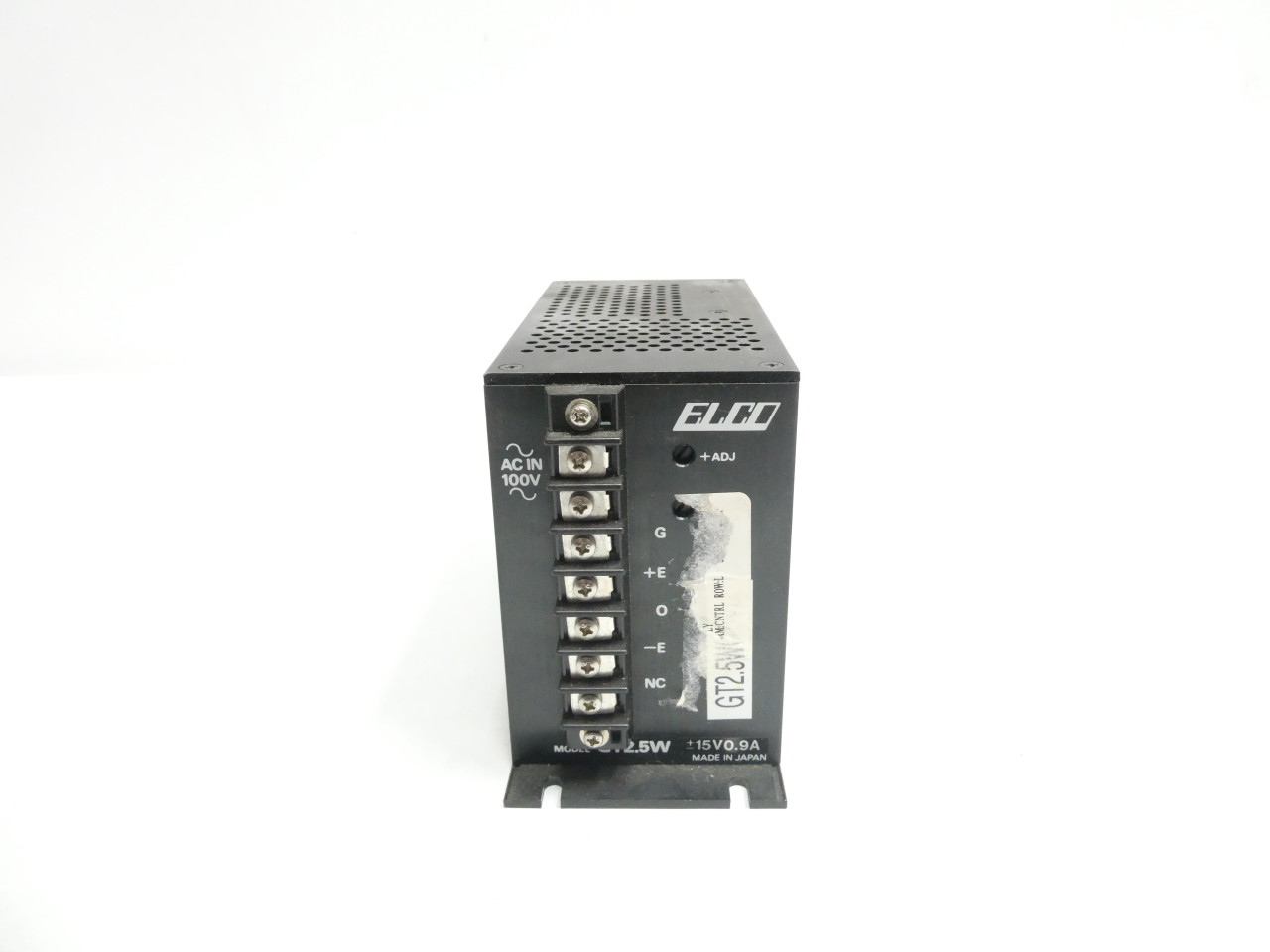 ELCO GT2.5W 100V-AC 0.9A AMP 15V-DC 2.5W AC TO DC POWER SUPPLY - MRO ...