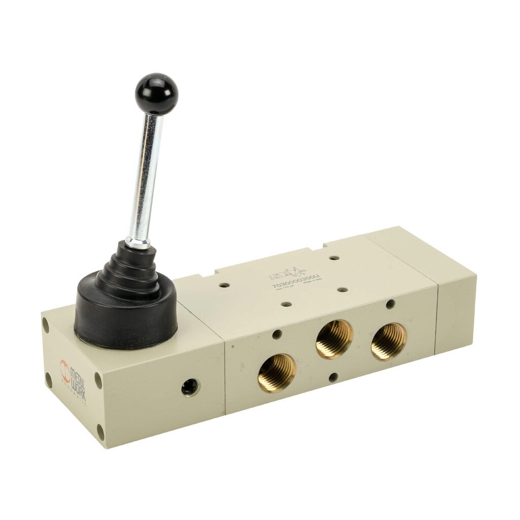 7030000300U - Metal Work manual valve, 5-port (4-way), 2-position, 90 ...