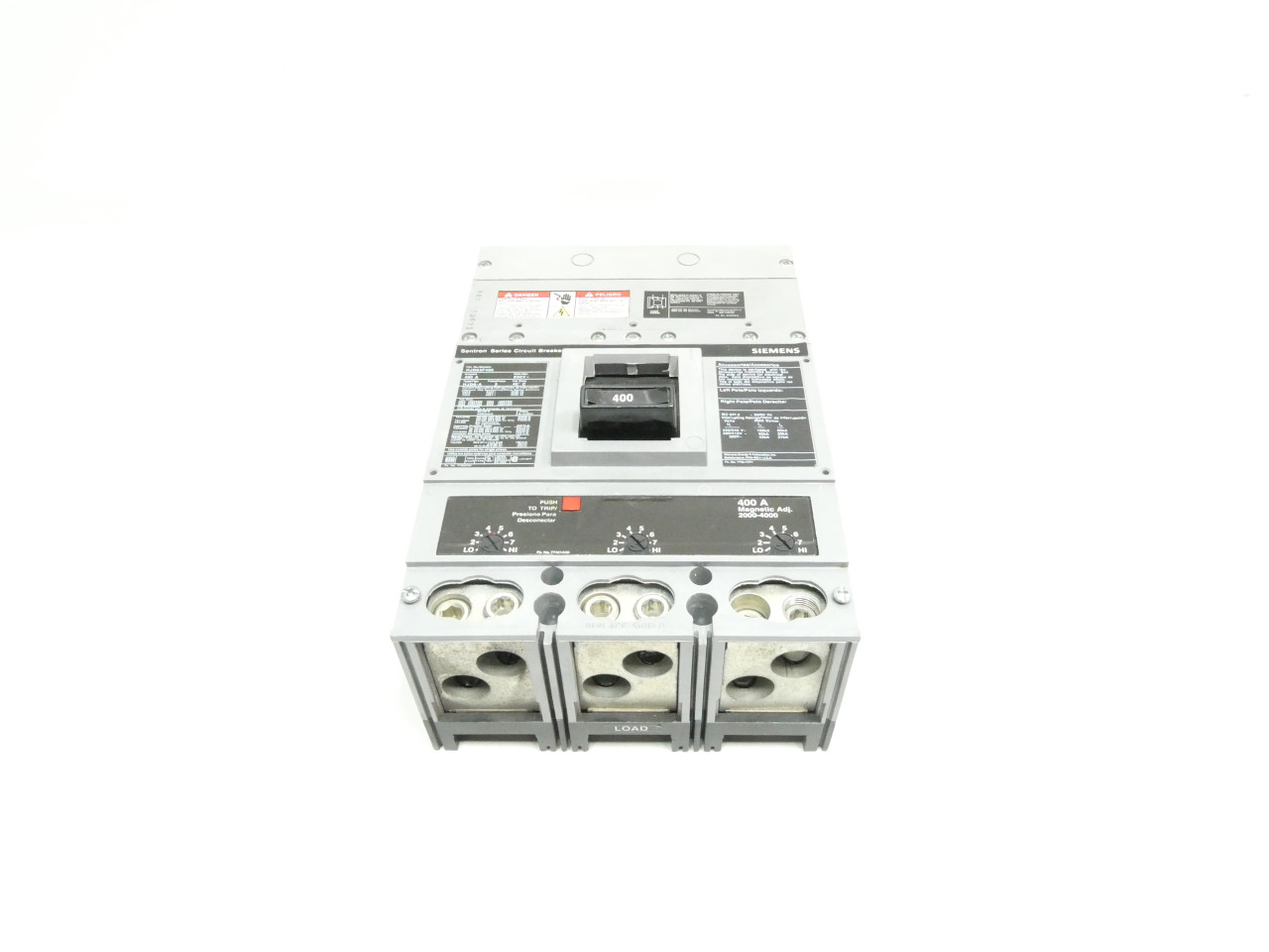 SIEMENS HJD63F400 3P 400A AMP 600V-AC MOLDED CASE CIRCUIT BREAKER - MRO ...